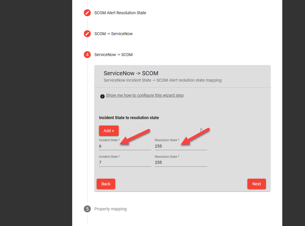 SCOM ServiceNow Incident Connector: Wizard step 4