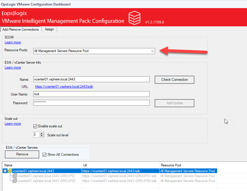 KB: VMware MP Configuration console: Resource Pool configuration