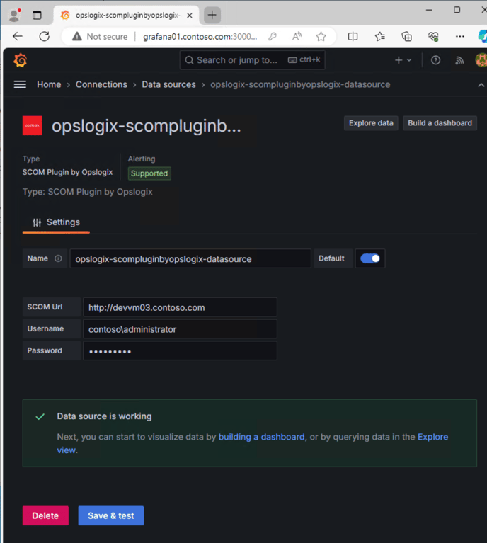 Getting started with the SCOM plugin for Grafana