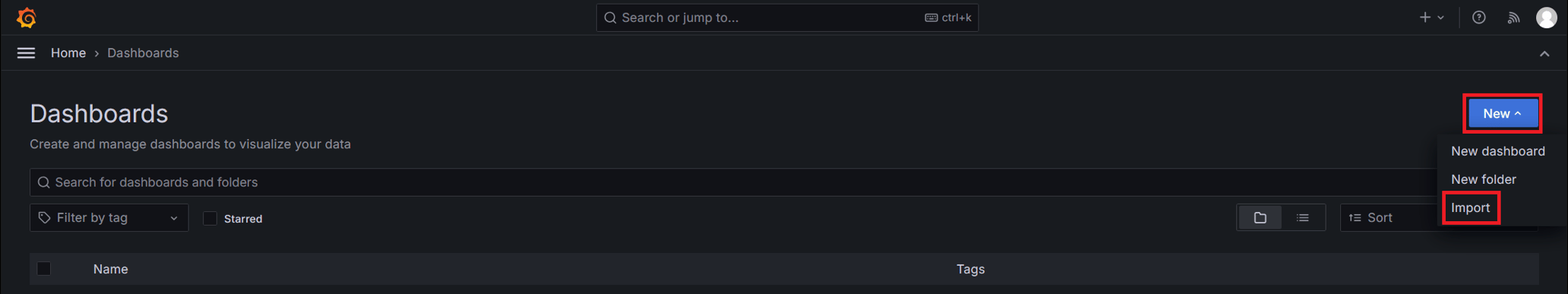 How to Export and Import Grafana dashboards