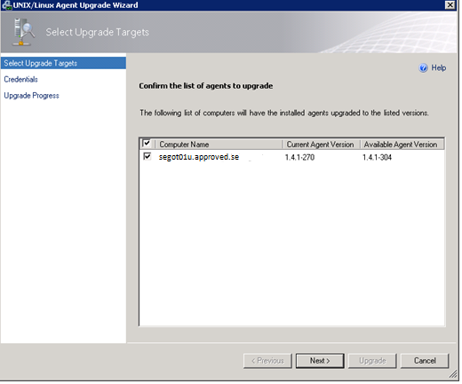 Upgrade a UNIX/Linux agent