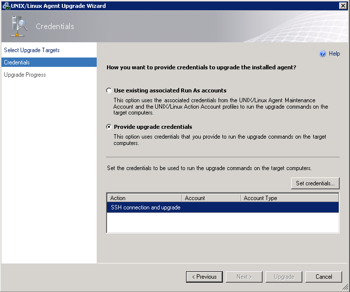 Upgrade a UNIX/Linux agent