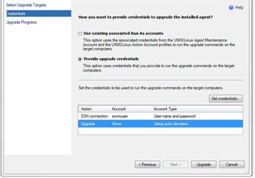 Upgrade a UNIX/Linux agent